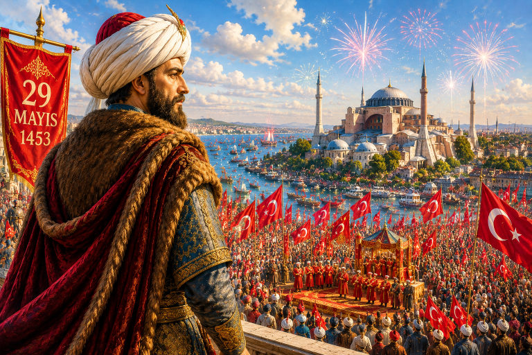 İstanbul’da fetih coşkusu! 573. yıl kutlamalarında SOLOTÜRK, mehter ve ...